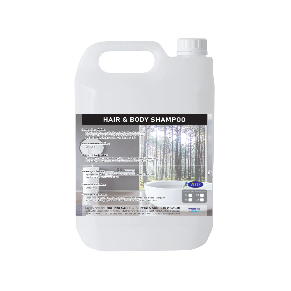 Hair & Body Shampoo | Cleaning Chemicals | Cleaning Chemical Malaysia